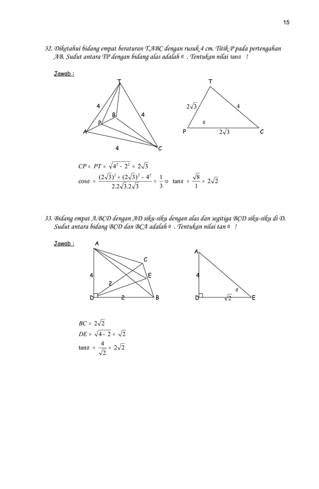 40 soal dan pembahasan dimensi 3 | PDF