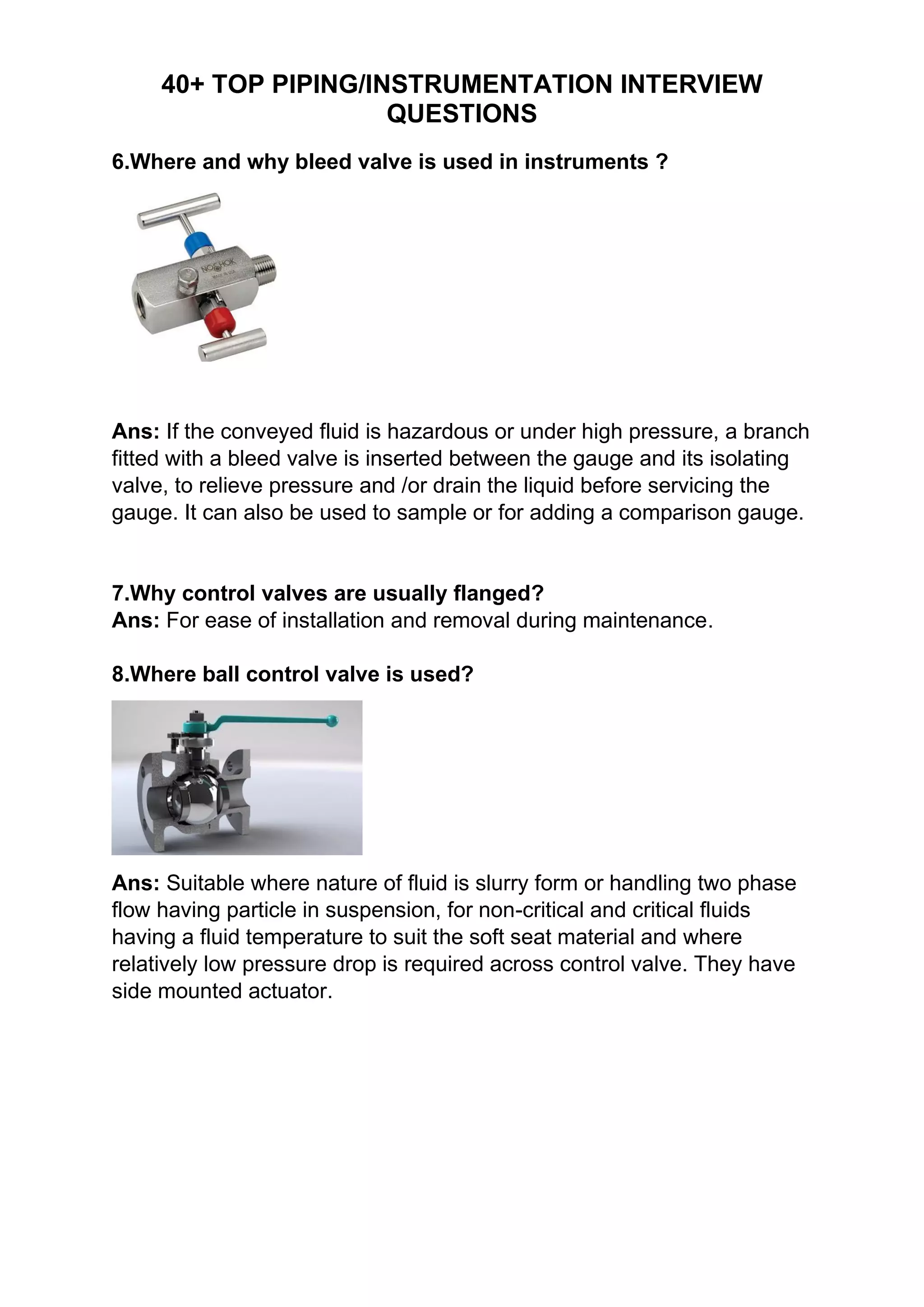 40+ TOP PIPING_INSTRUMENTATION INTERVIEW QUESTIONS.pdf