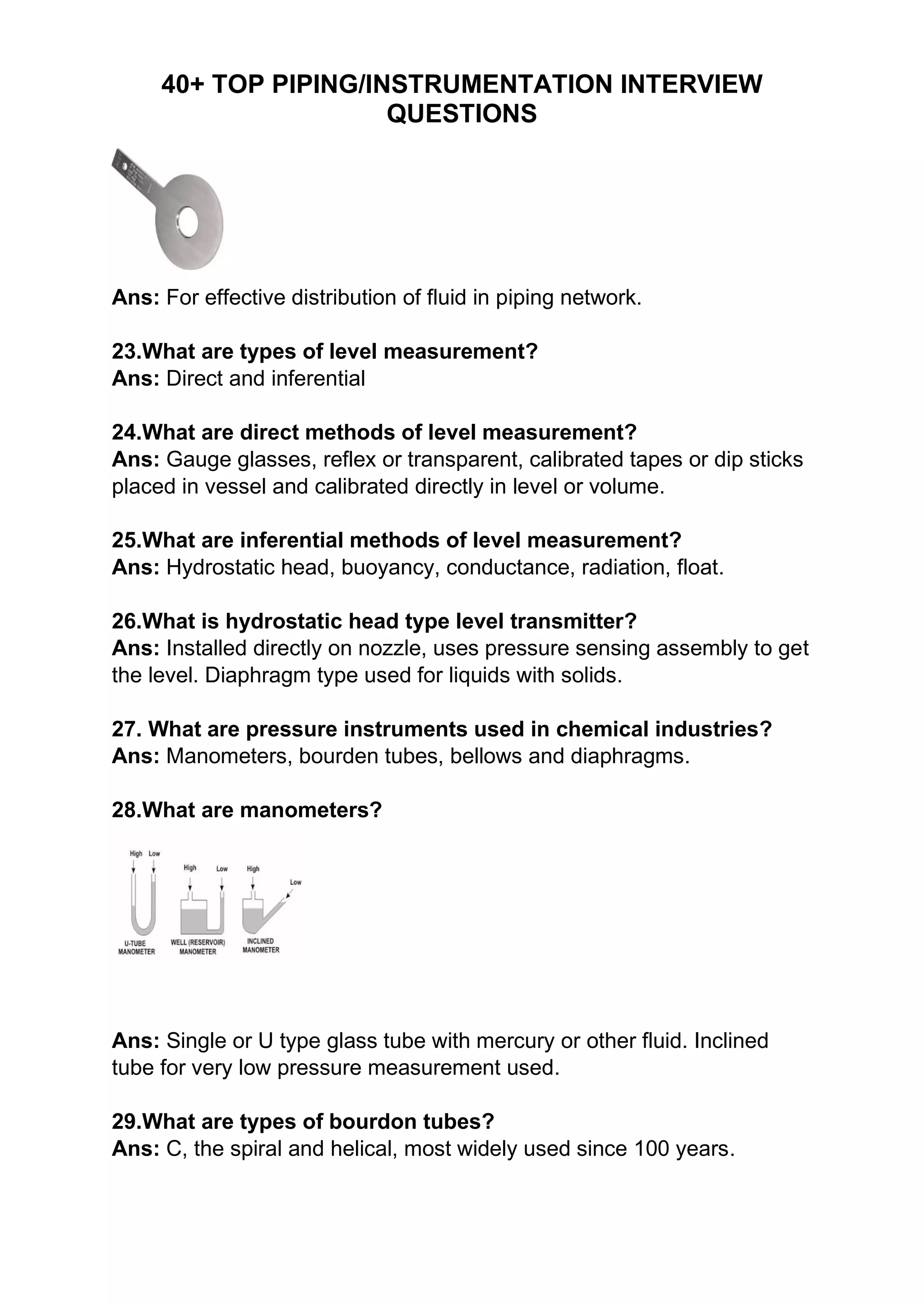 40+ TOP PIPING_INSTRUMENTATION INTERVIEW QUESTIONS.pdf