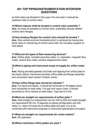 40+ TOP PIPING_INSTRUMENTATION INTERVIEW QUESTIONS.pdf
