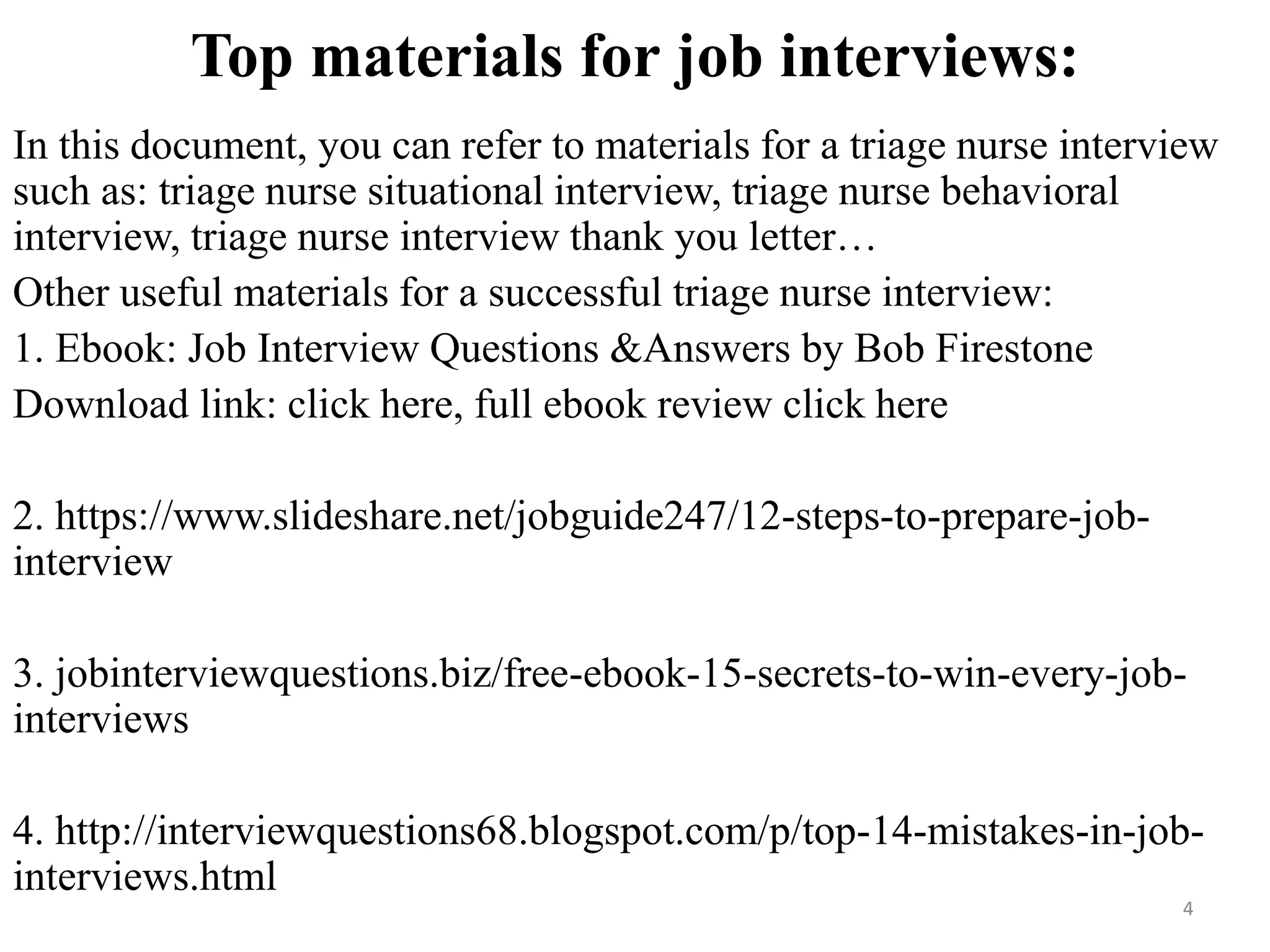 40 triage nurse interview questions and answers pdf | PPTX