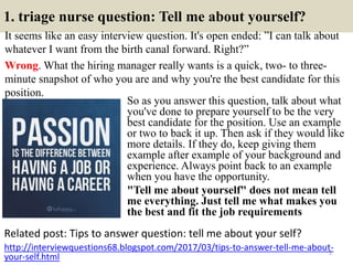 40 triage nurse interview questions and answers pdf | PPTX