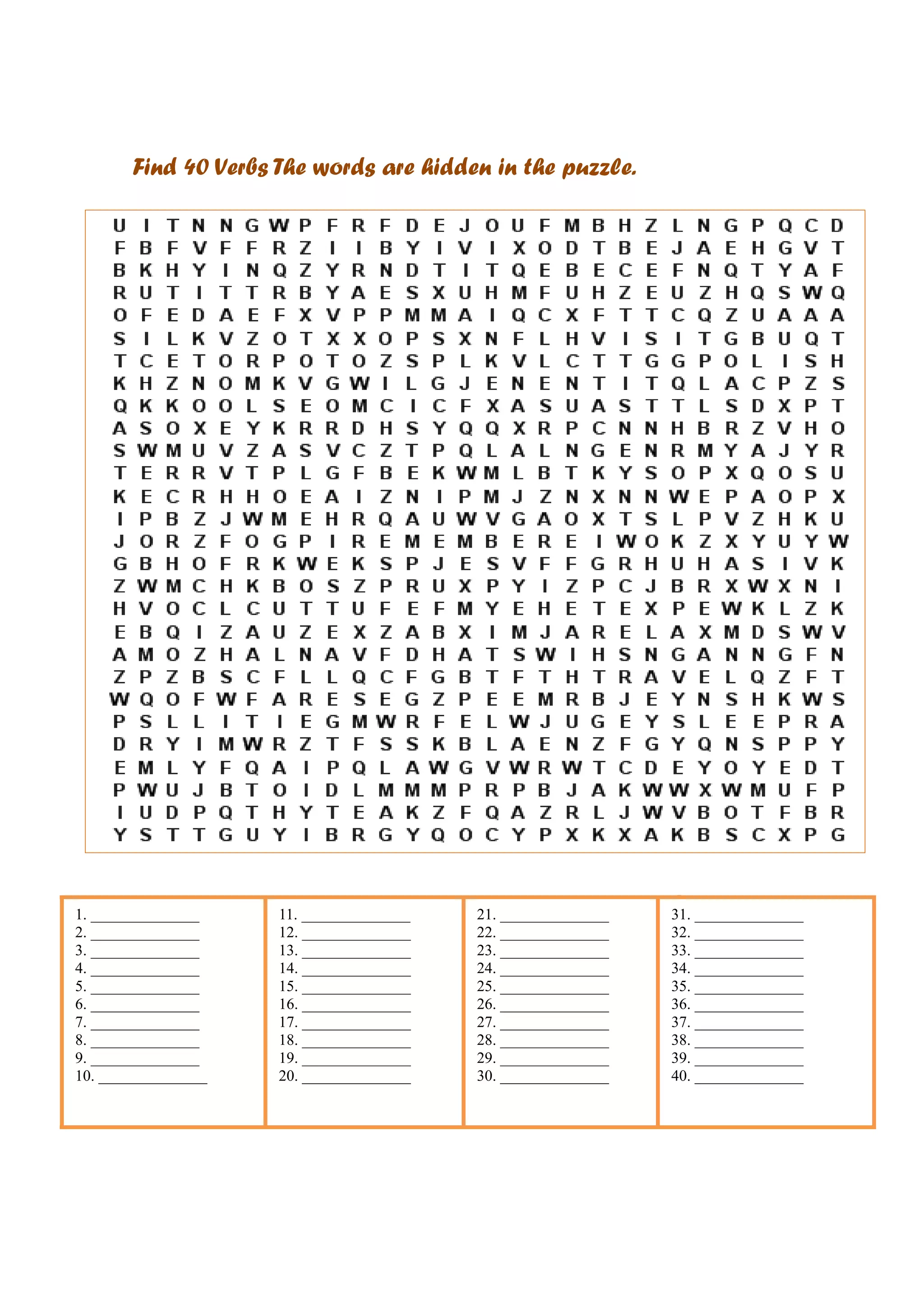 40 verbss | DOC