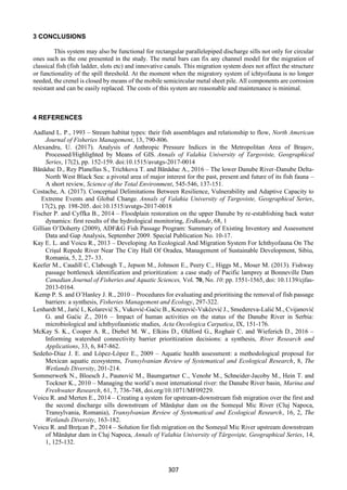 FISH MIGRATION SYSTEM OVER A WOODEN DISCHARGE SILL LOCATED ON THE BISTRA MĂRULUI RIVER | PDF