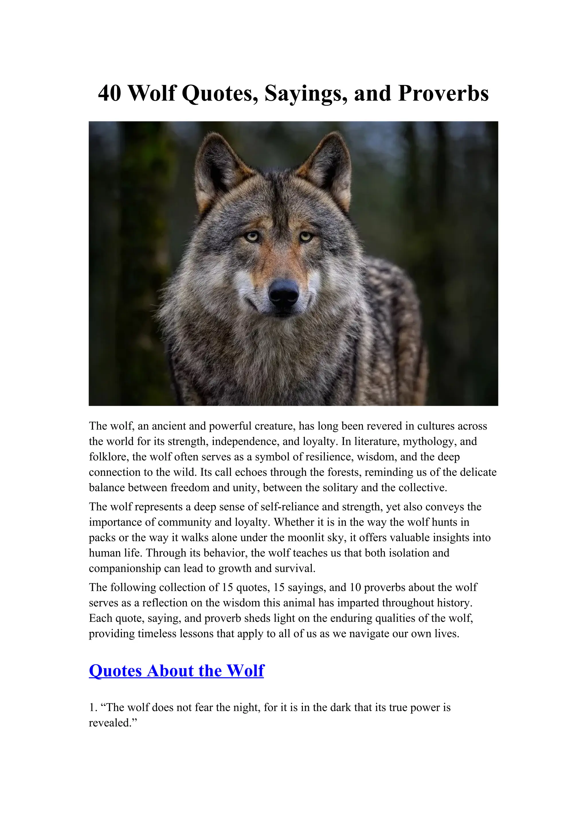 40 Wolf Quotes, Sayings, and Proverbs.docx