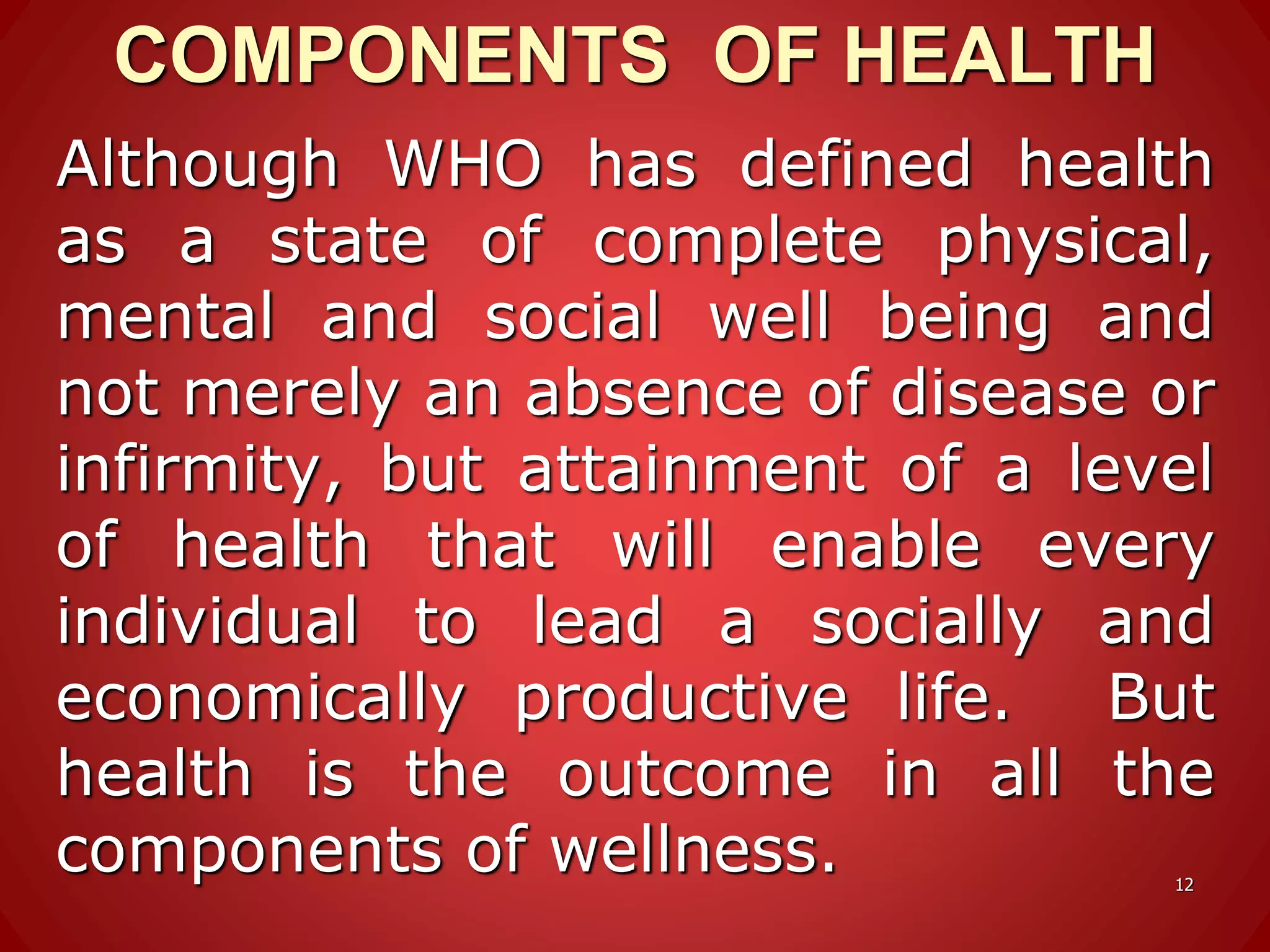 Introduction to wellness, relation of wellness adn personality and ...