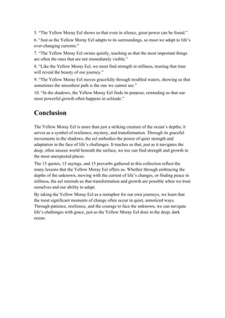 40 Yellow Moray Eel Quotes, Sayings, and Proverbs.docx