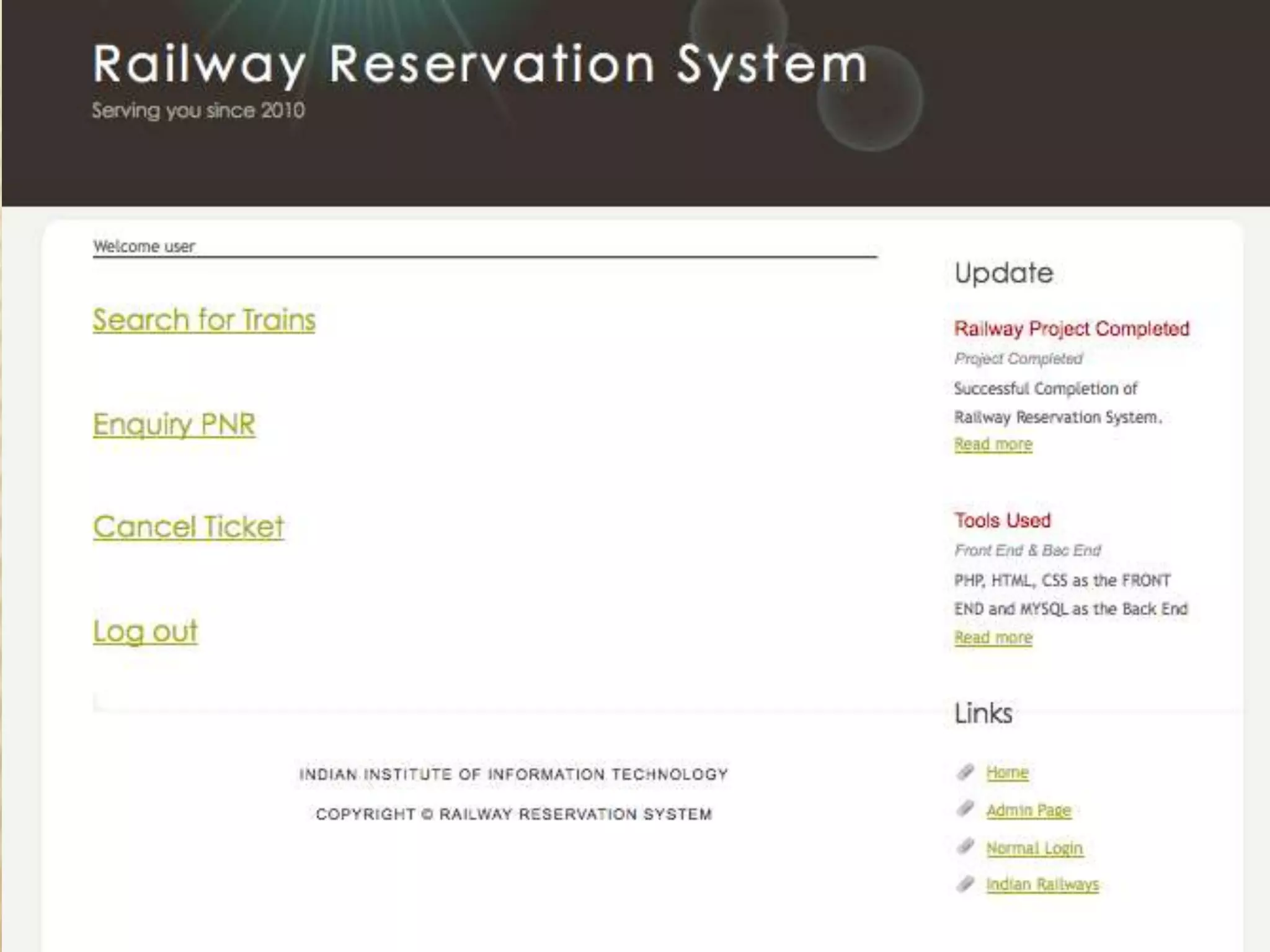 Online Railway Reservation System | PPTX