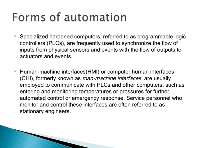 4[1]. automation and mechanization | PPT | Technology Industry | Industries