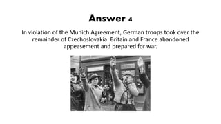 REVISION IGCSE CAMBRIDGE HISTORY: MUNICH AGREEMENT | PPTX
