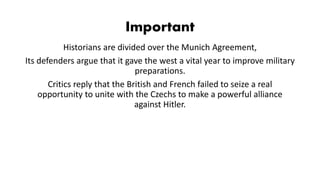 REVISION IGCSE CAMBRIDGE HISTORY: MUNICH AGREEMENT | PPTX