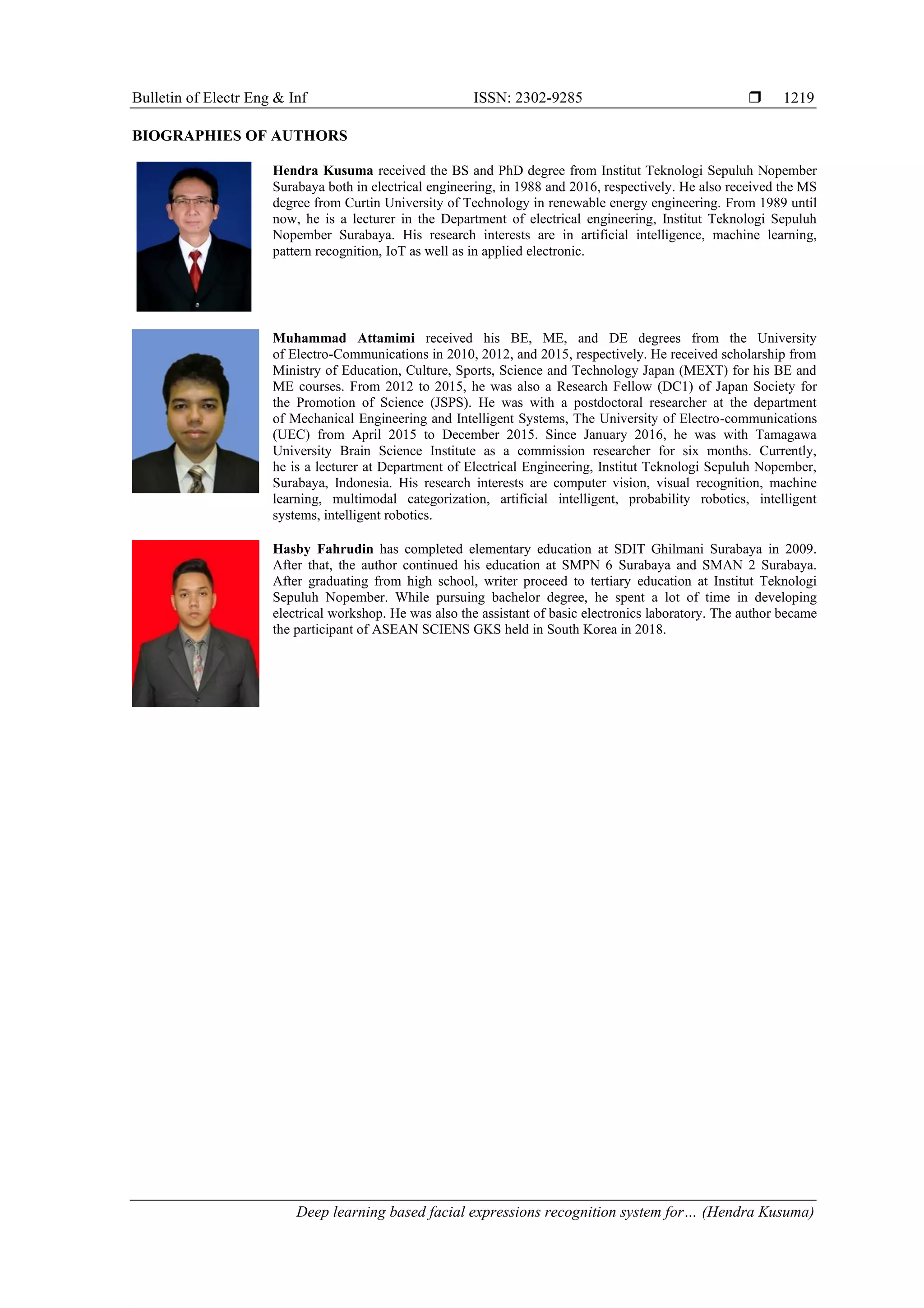 Deep learning based facial expressions recognition system for assisting ...