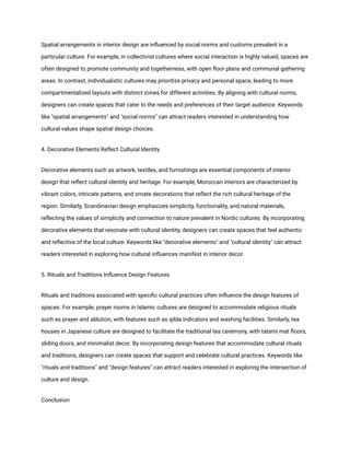 How do cultural influences shape space design choices? | PDF