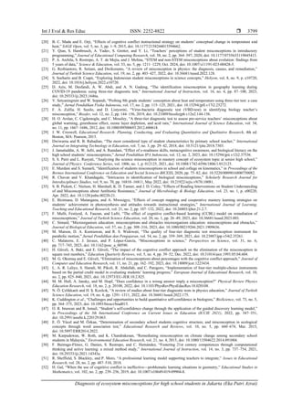 Diagnosis of ecosystem misconceptions for high school students in ...