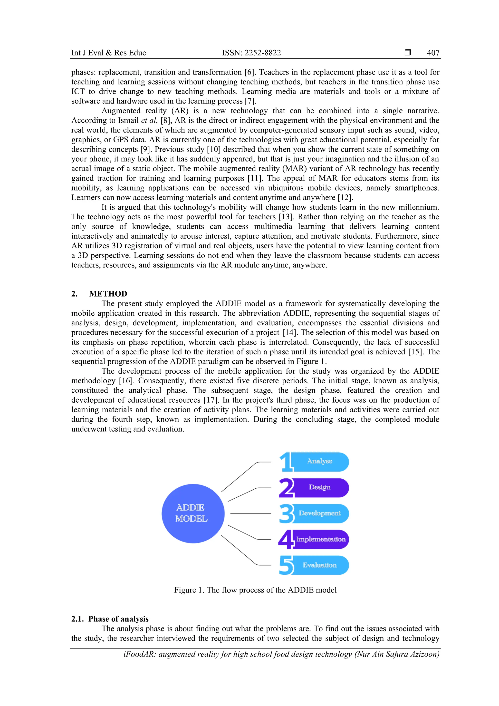 iFoodAR: augmented reality for high school food design technology | PDF