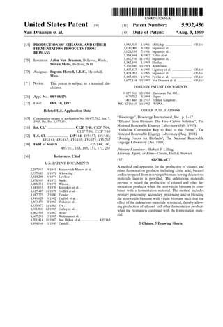 41 arlen van draanen - 5932456 - production of ethanol and other ...