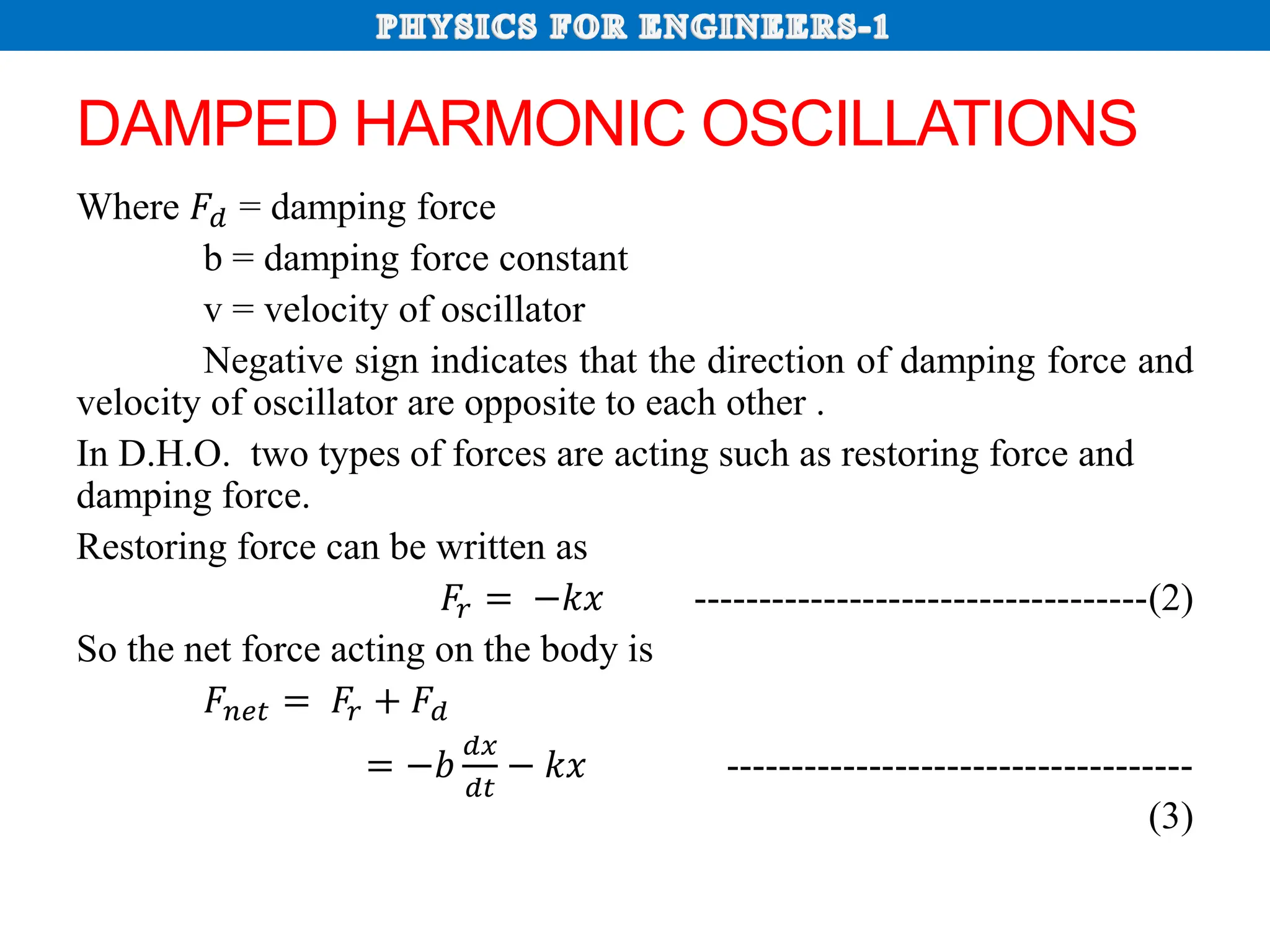 The Guide on How Damped Harmonic Oscillations effect the tides | PPT