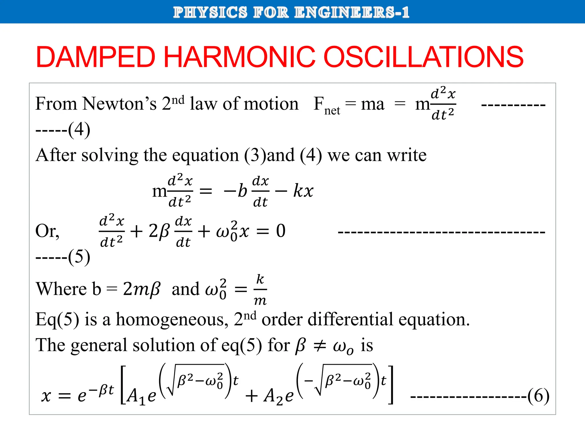 The Guide on How Damped Harmonic Oscillations effect the tides | PPT