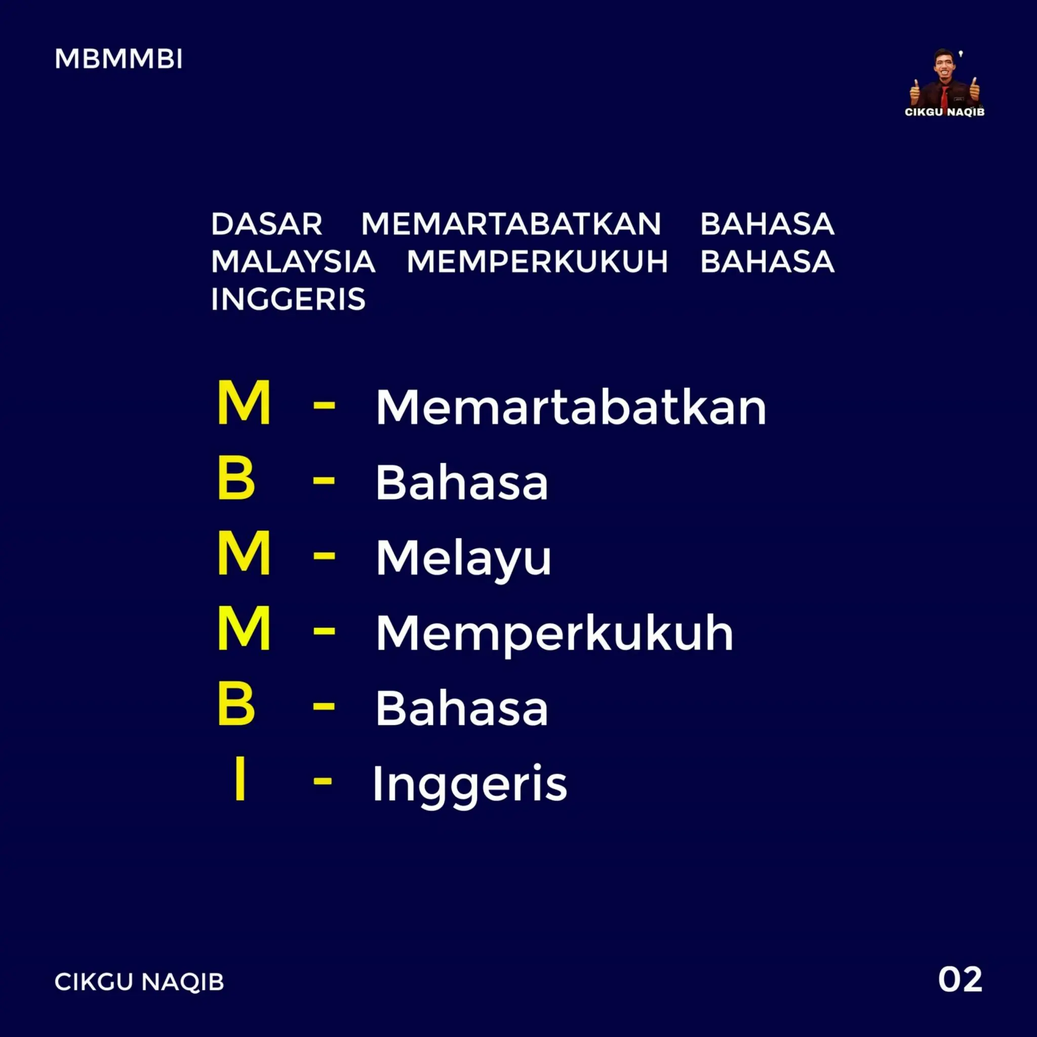 MBMMBI (Memartabatkan Bahasa Melayu Memperkukuh Bahasa Inggeris) | PDF