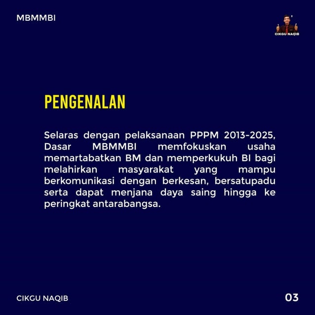 MBMMBI (Memartabatkan Bahasa Melayu Memperkukuh Bahasa Inggeris) | PDF