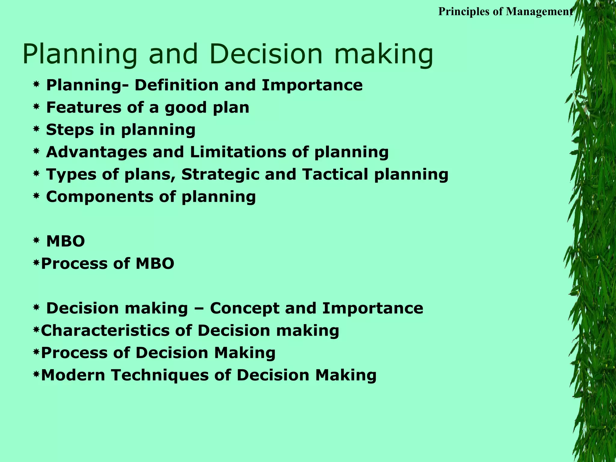 Planning and decision making | PPT