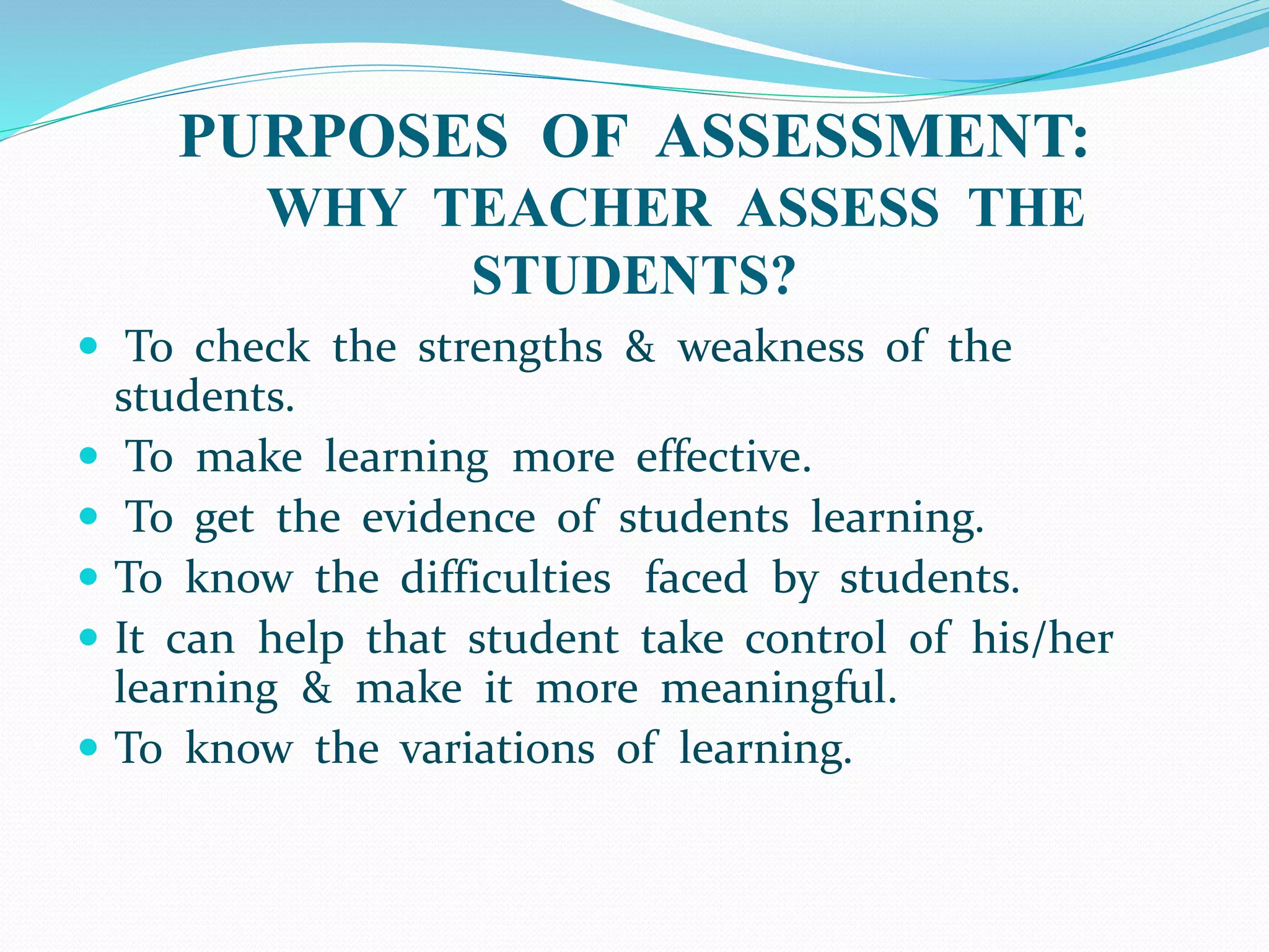 Concept of Classroom Assessment | PPTX