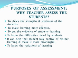 Concept of Classroom Assessment | PPTX