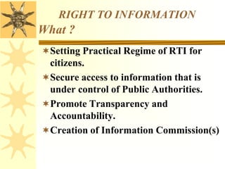 41 rti-sali.feature | PPT | Political Issues & policy | Politics
