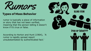 TYPES OF MASS BEHAVIOR | PPTX