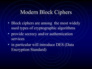 Symmetric encryption | PPTX