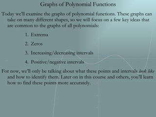 4.10.08 Graphs Of Polynomials | PPT