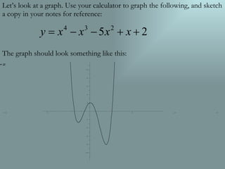 4.10.08 Graphs Of Polynomials | PPT
