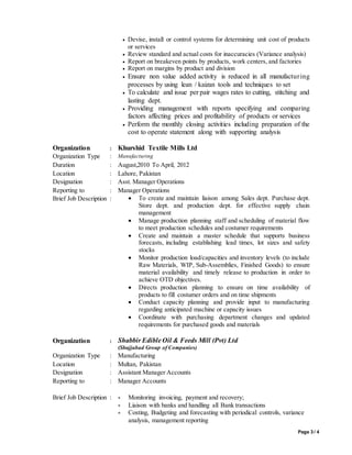 Abdul Karim Ch. ( Professional Resume ) | PDF