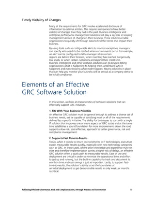 Achieving Efficient GRC Through Process And Automation | PDF