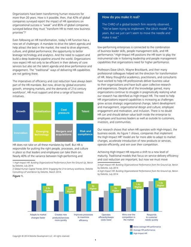deloitte-high-impact-hr-operating-model | PDF | Human Resources | Business