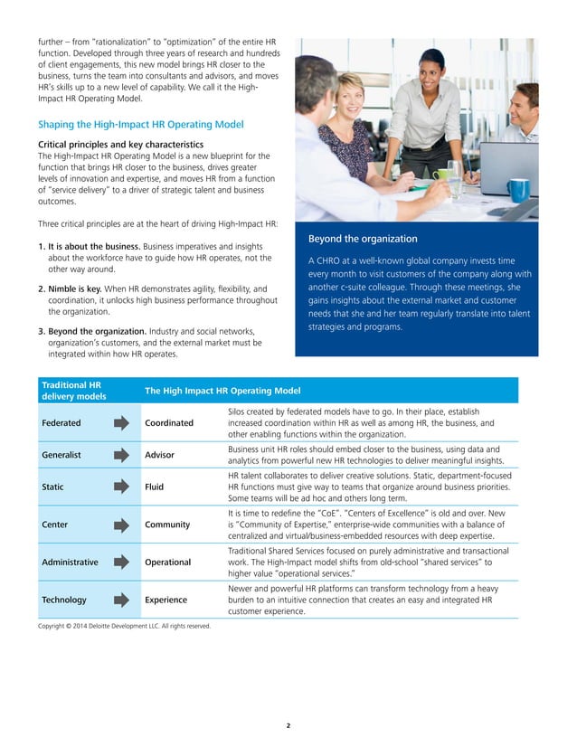 deloitte-high-impact-hr-operating-model | PDF | Human Resources | Business
