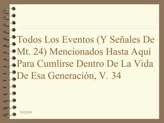 sermón de mateo 24 en ppt señales de los tiempos | PPT
