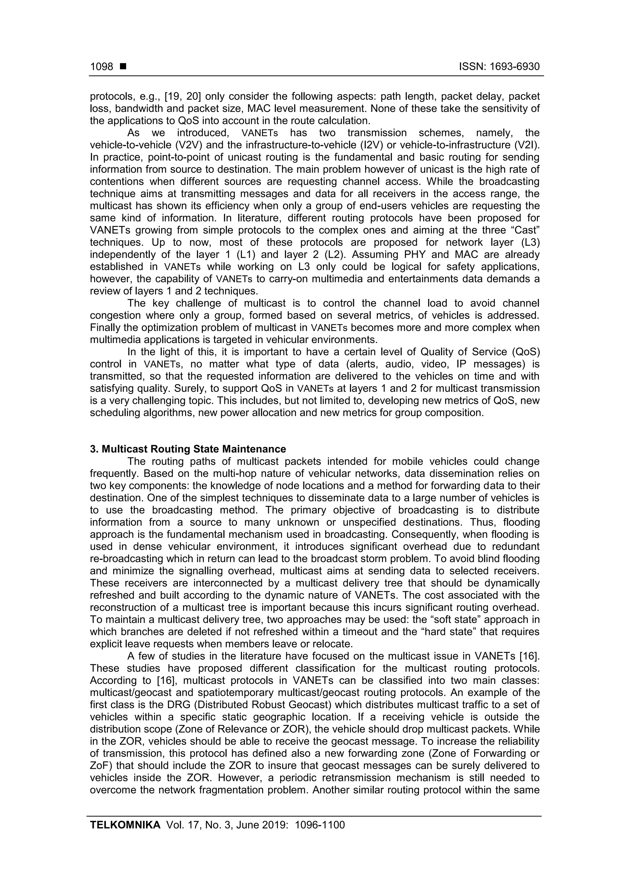 Multicast Routing Protocol For Advanced Vehicular Ad Hoc Networks Pdf