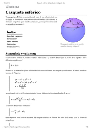 casquete-esferico-wikipedia-la-enciclopedia-libre | PDF