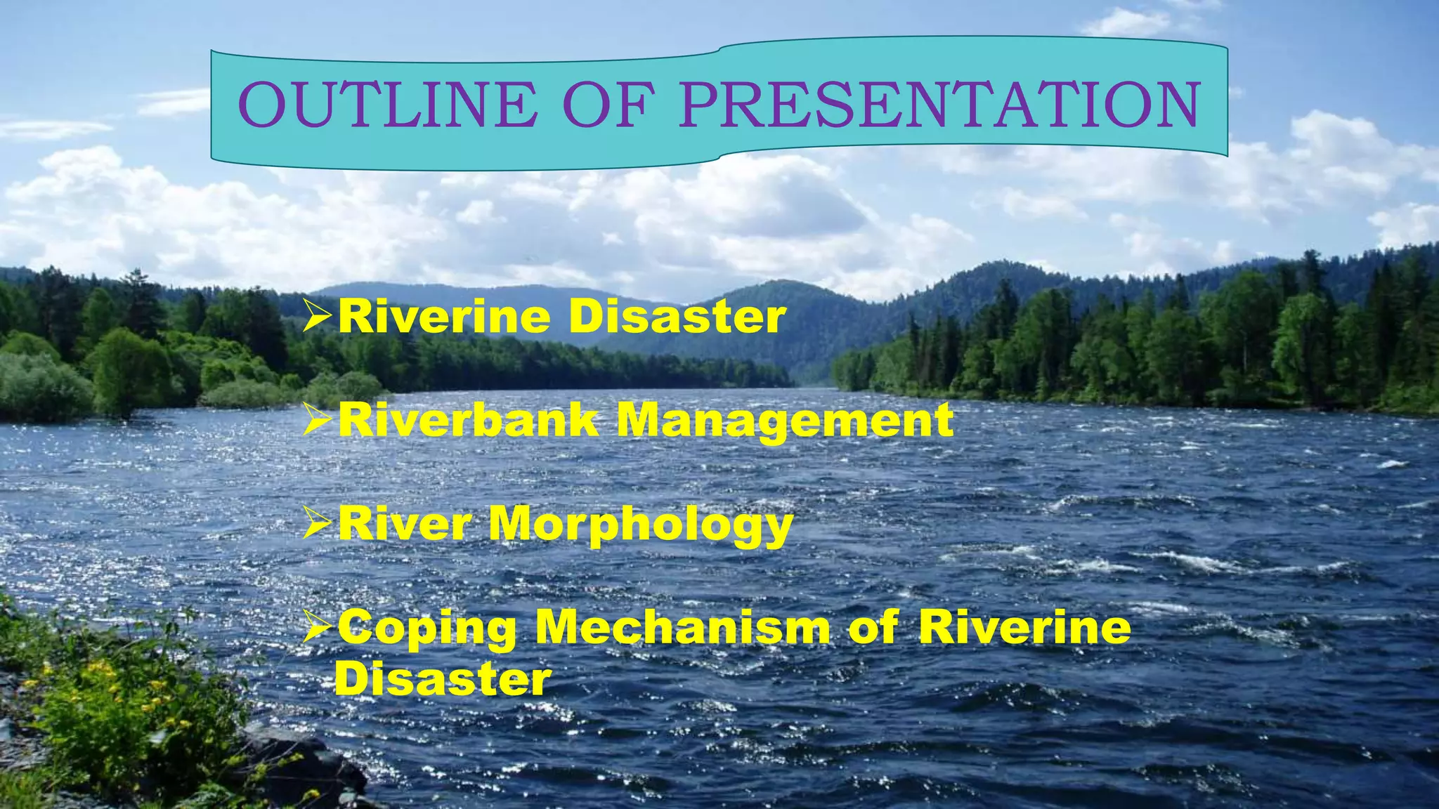Riverine Disaster Riverbank Management River Morphology Coping ...