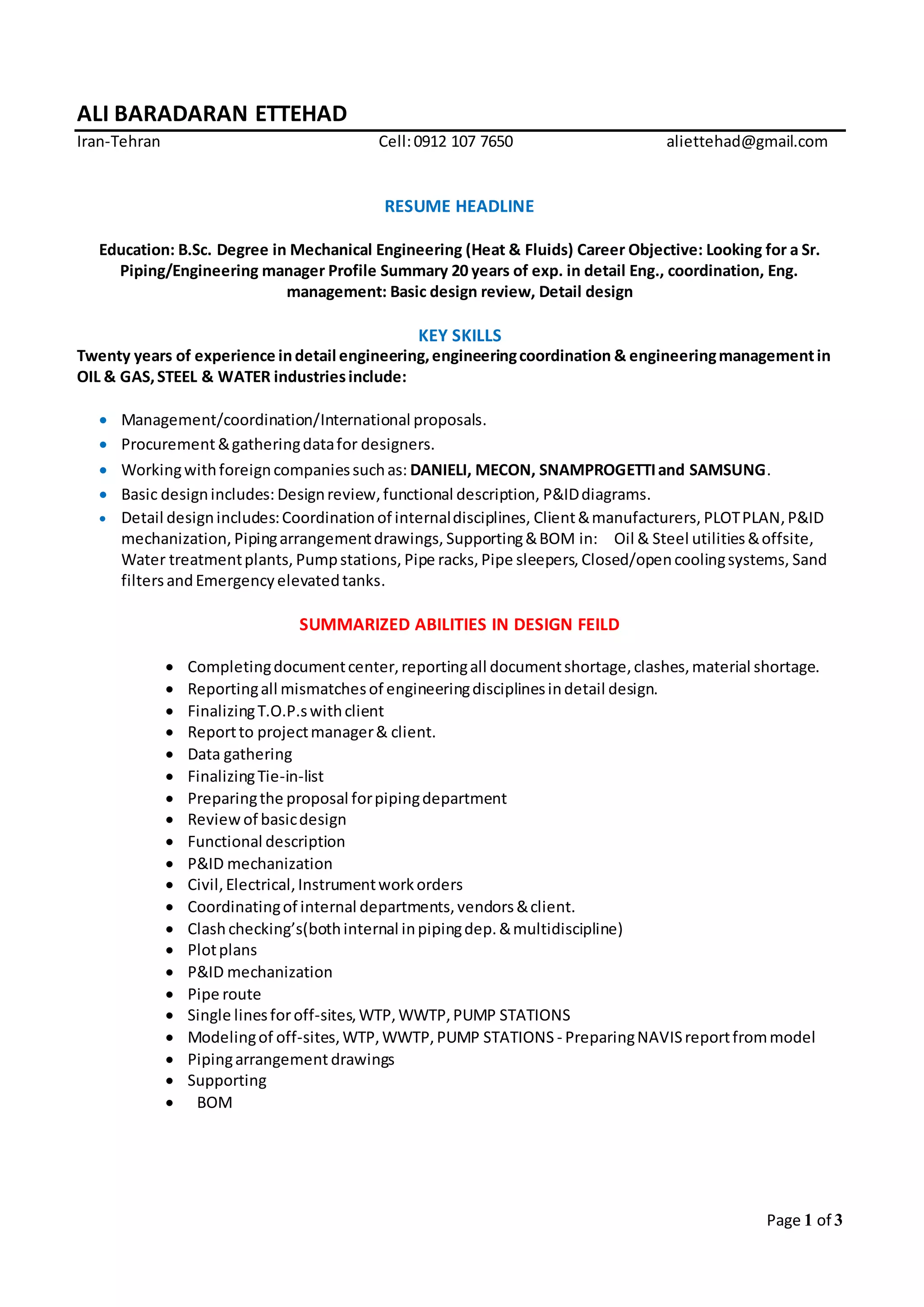 RSUME-ENGLISH-BREIF | PDF | Free Download