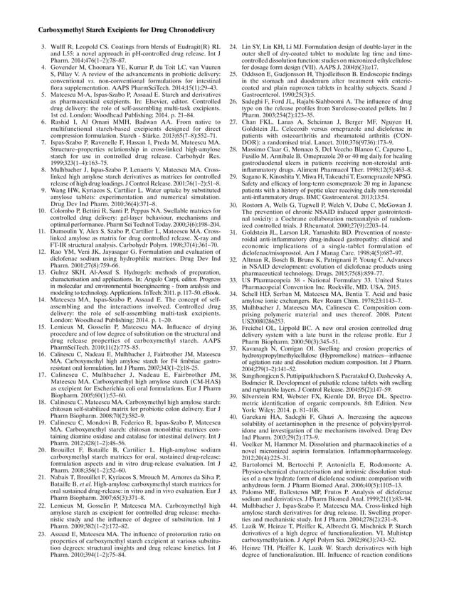 CM-Starch excipients for drug chronodelivery_2016 | PDF
