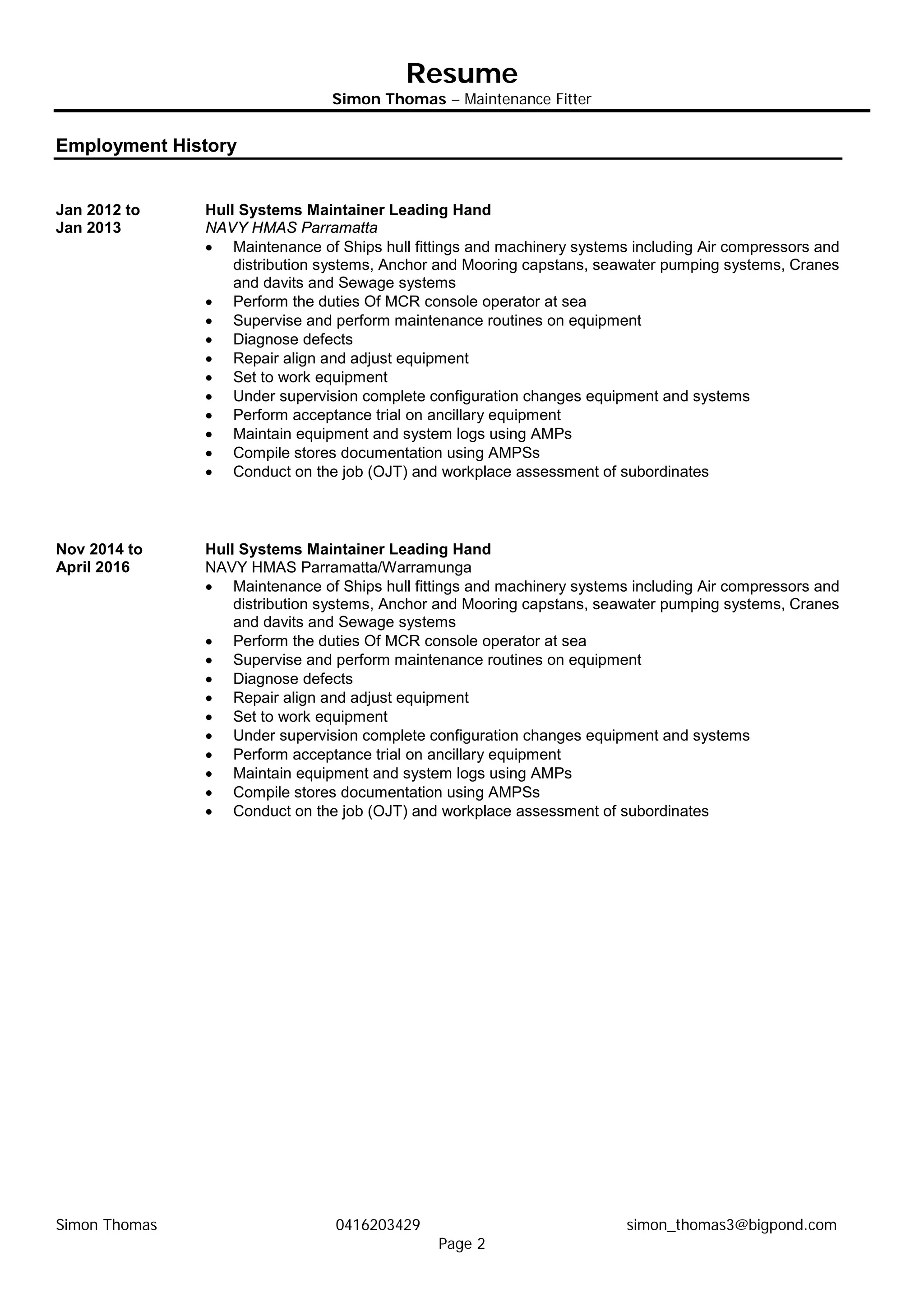 Simon's Resume (2) | PDF