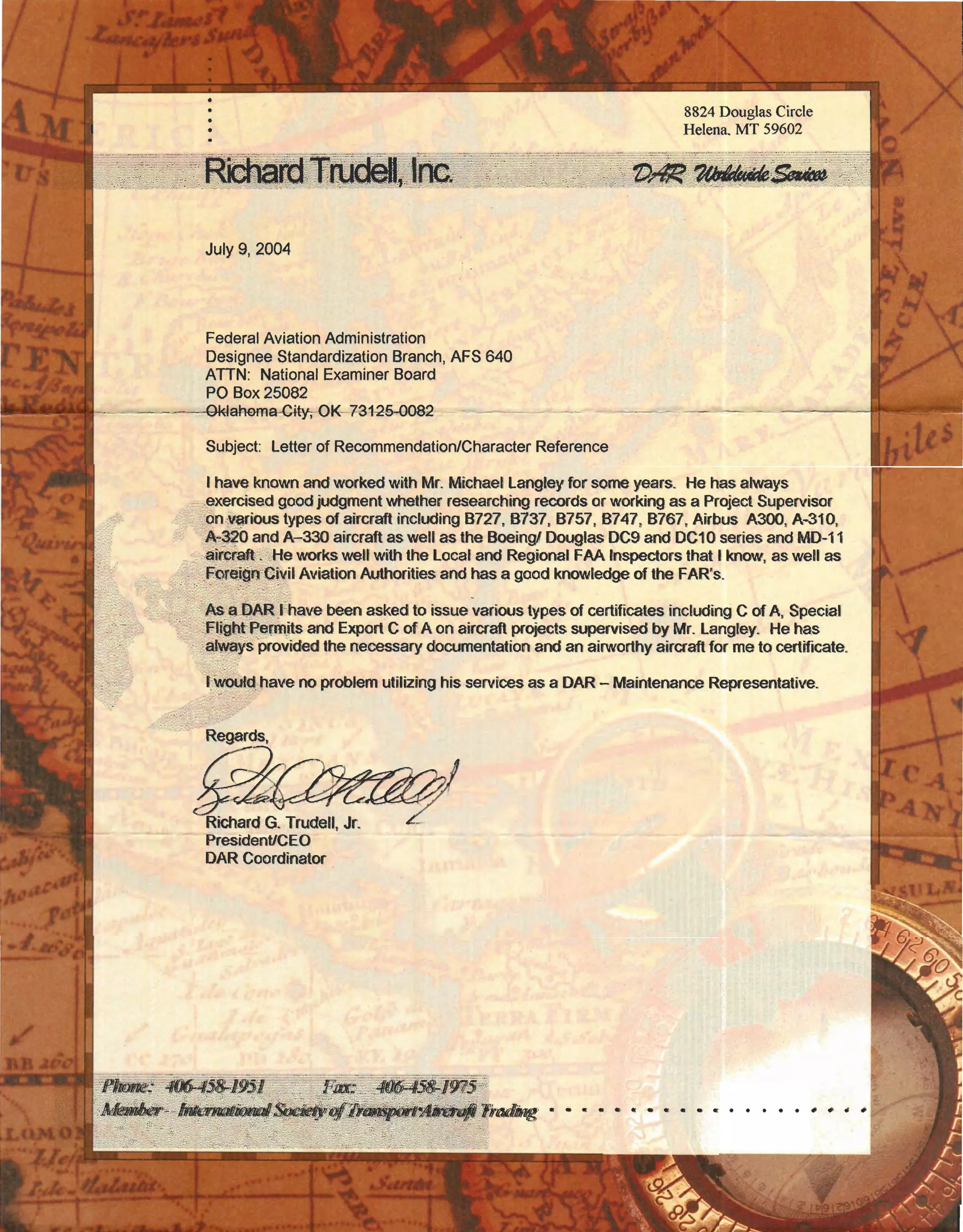 Mike Langley DAR - ODA Reference Letters | PDF