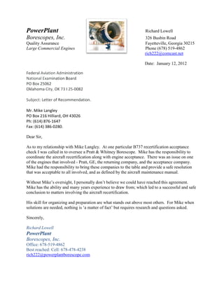 Mike Langley DAR - ODA Reference Letters | PDF