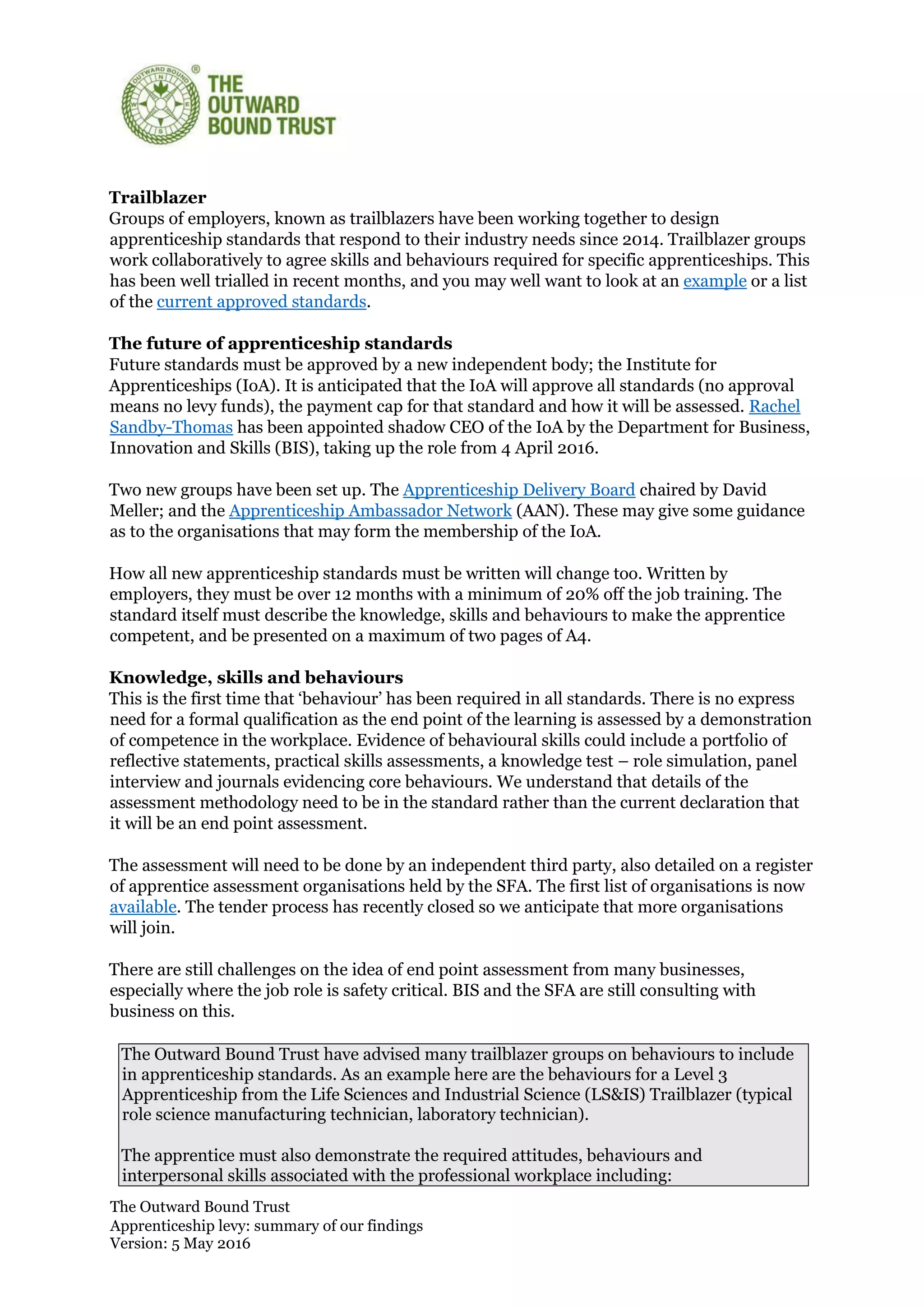 apprenticeship-levy-summary-5may2016 (1) | PDF | Apprenticeships | Careers