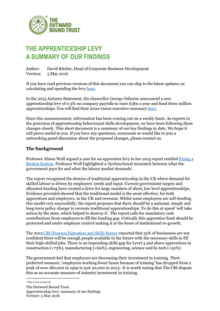apprenticeship-levy-summary-5may2016 (1) | PDF | Apprenticeships | Careers