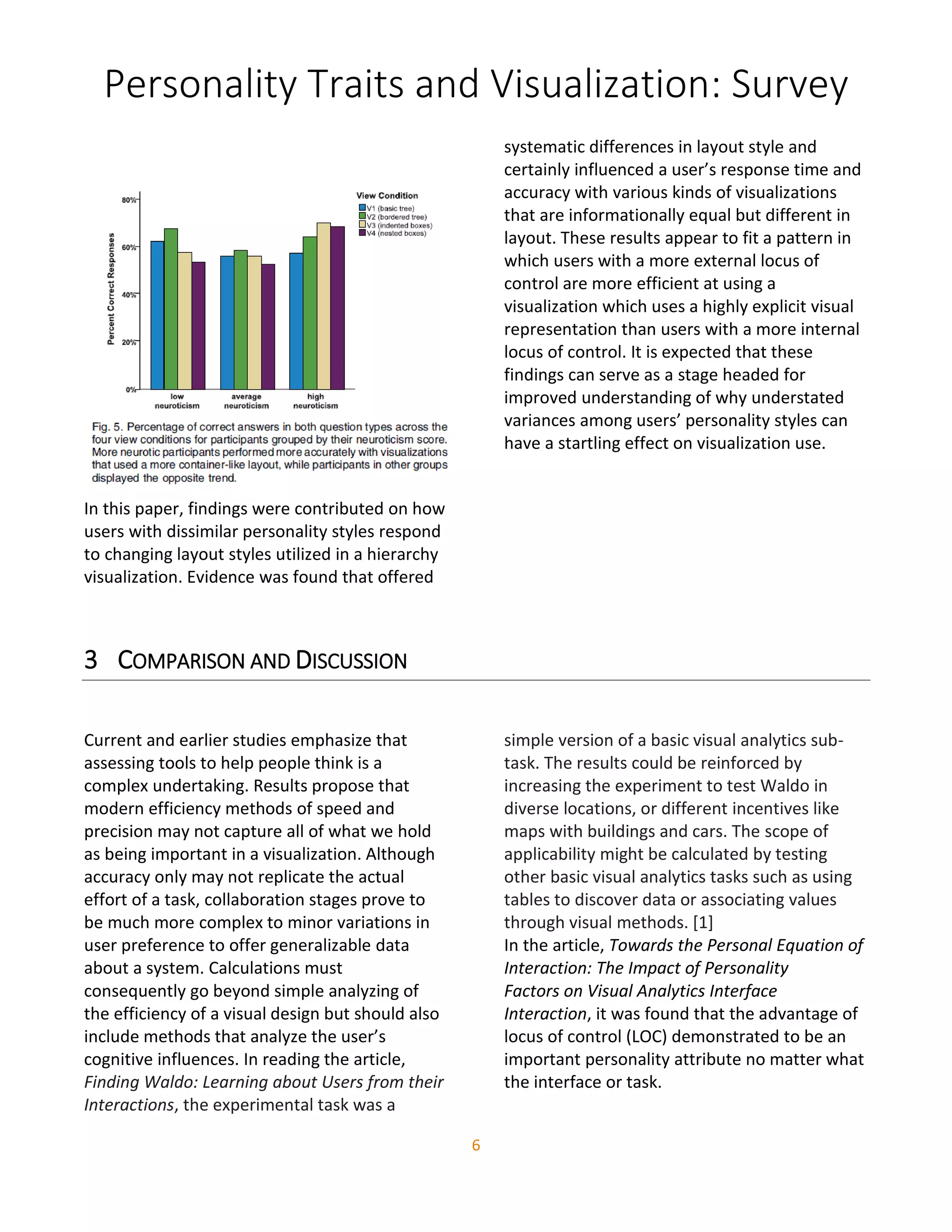 Personality Traits and Visualization Survey by Christy Case | PDF