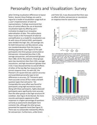 Personality Traits and Visualization Survey by Christy Case | PDF