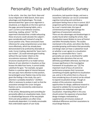 Personality Traits and Visualization Survey by Christy Case | PDF